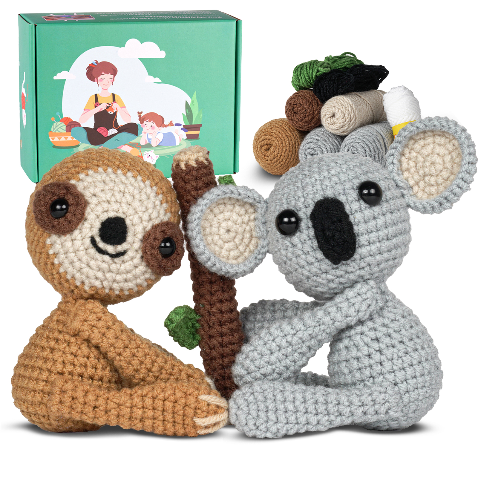 Crochet Kit| Sloth and Koala – GiPony