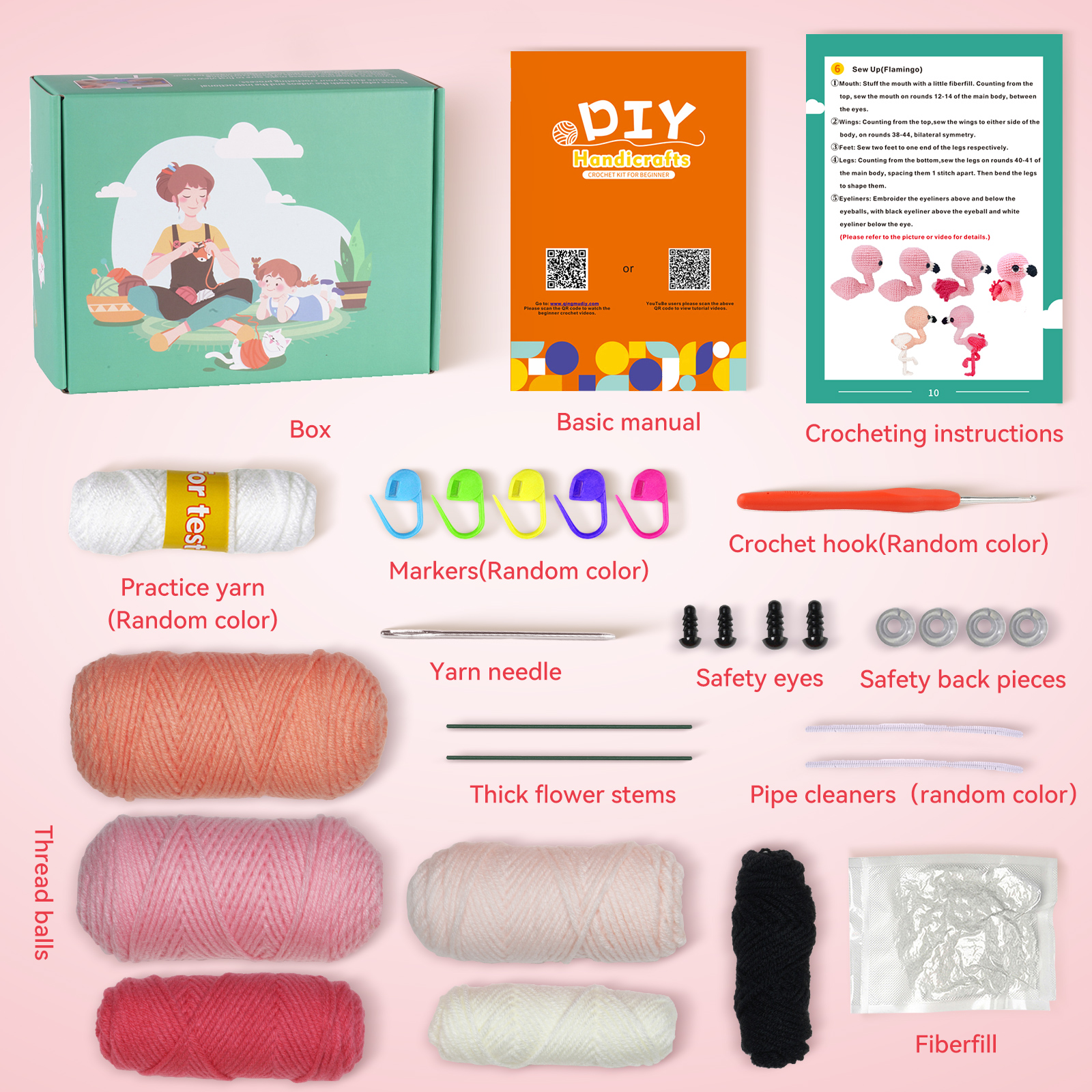 Crochet Kit| flamingos – GiPony
