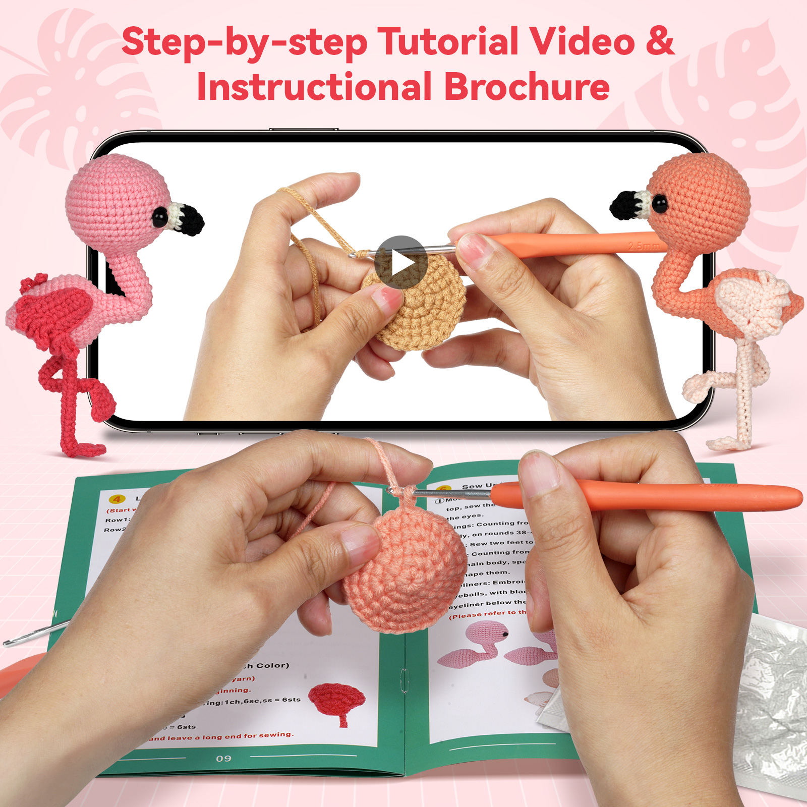 Crochet Kit| flamingos – GiPony